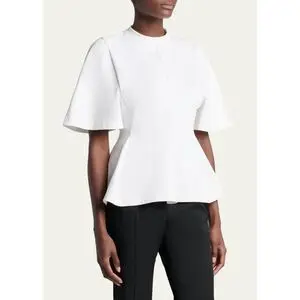 Balenciaga Very Heavy Jersey Peplum T-shirt