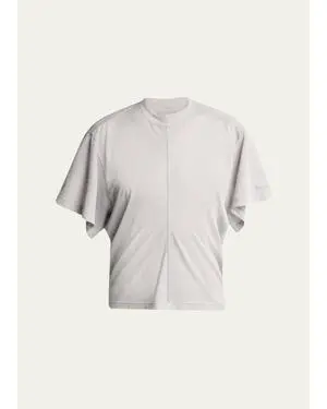 Balenciaga Transparent Jersey Draped T-shirt