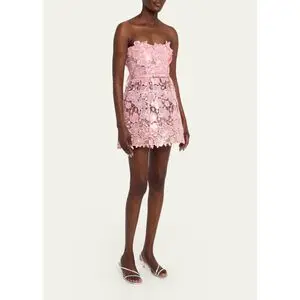 Retrofete Novalie Strapless Lace Dress