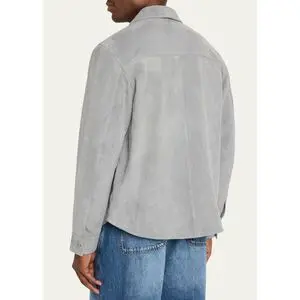 Officine Générale Grey Suede Julien Overshirt