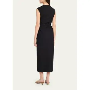 Veronica Beard Marisabel Cutout Crepe Midi Dress - Black