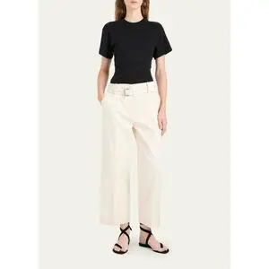 Proenza Schouler Hilma Pleated Cotton-blend Top - Black