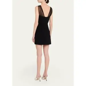 Rebecca Vallance Astros Crystal-trim Crepe Mini Dress