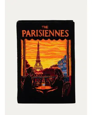 OLYMPIA LE-TAN Voyages The Parisiennes Book Clutch Bag - Black