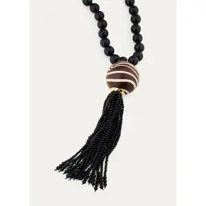 SILVIA FURMANOVICH 18k Zebra Marquetry Pendant Necklace