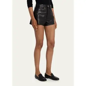 RE/DONE Leather A-line Shorts