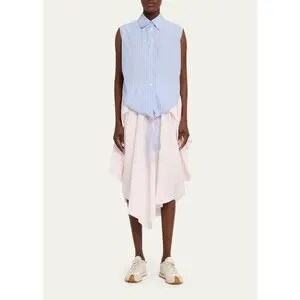 Loewe X Paula's Ibiza Striped Cotton-blend Sleeveless Top