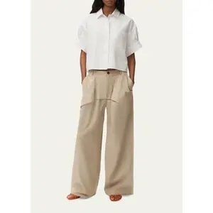 Loewe X Paula's Ibiza Layered Yoke Wide-leg Trousers