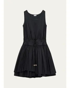 Loewe X Paula's Ibiza Ruffle Cotton-rib Mini Tank Dress