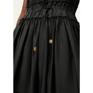 Loewe X Paula's Ibiza Ruffle Cotton-rib Mini Tank Dress