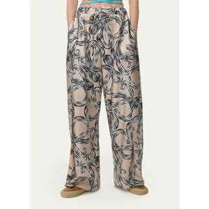 Loewe X Paula's Ibiza Abstract-print Silk Wide-leg Pull-on Trousers