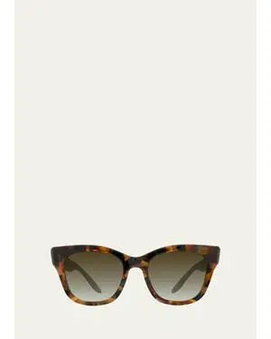 Barton Perreira Gibson 50mm Acetate Cat-eye Sunglasses Umber/jade