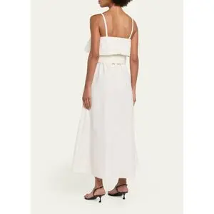 Proenza Schouler White Label Reign Washed Cotton Midi Dress - Alabaster