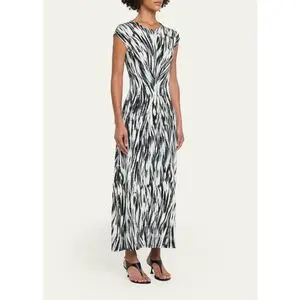 Proenza Schouler White Label Miranda Belted A-line Maxi Dress - Willow Mul