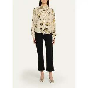 Isabel Marant Étoile Fedry Floral-print Silk Neck-scarf Blouse