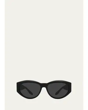 Barton Perreira Robinson 56mm Acetate Oval Sunglasses - Black