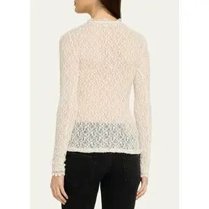 Isabel Marant Étoile Brany Stretch Lace Long-sleeve Top