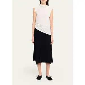 Proenza Schouler White Label Circe Draped Stretch-knit Top