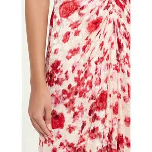 Isabel Marant Étoile Lyndsay Floral Burnout Flutter-sleeve Midi Dress - Ecru/pink