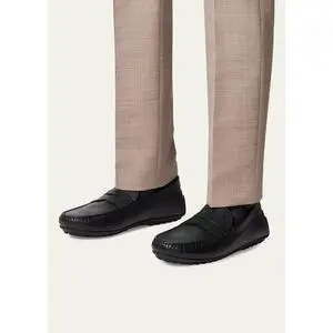 TOD'S Leather Moc-toe Penny Loafers