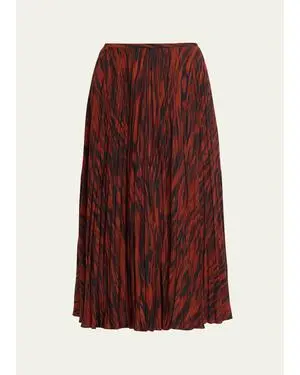 Proenza Schouler White Label Runa Printed Twill Midi Skirt