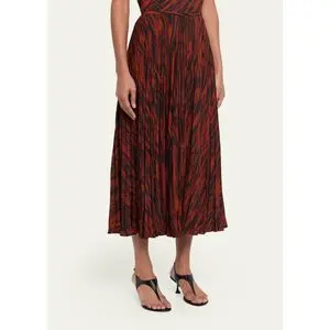 Proenza Schouler White Label Runa Printed Twill Midi Skirt