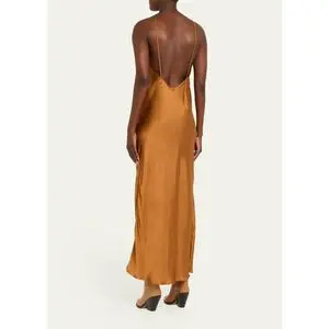 Isabel Marant Étoile Nevana Satin Backless Maxi Slip Dress