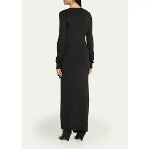 Isabel Marant Étoile Jozira Button-shoulder Wrap Maxi Sweater Dress