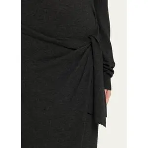 Isabel Marant Étoile Jozira Button-shoulder Wrap Maxi Sweater Dress