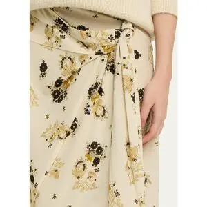 Isabel Marant Étoile Faniry Floral Asymmetric Silk Skirt