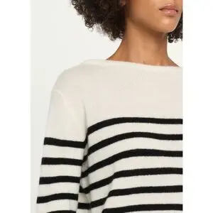 Majestic Filatures Merino Extrafine Striped Crewneck Sweater