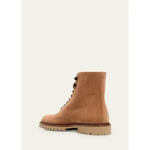 Brunello Cucinelli Suede Lug-sole Lace-up Boots