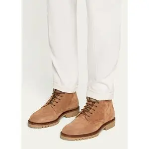 Brunello Cucinelli Suede Lug-sole Lace-up Boots