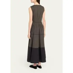 Proenza Schouler White Label Kailey Tiered Poplin Maxi Dress
