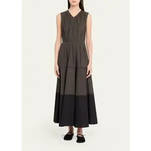 Proenza Schouler White Label Kailey Tiered Poplin Maxi Dress