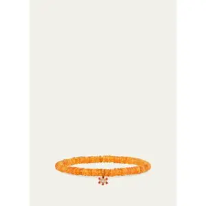 SYDNEY EVAN 14k Evil Eye Flower On Spessartite Bracelet