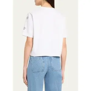 Veronica Beard Embellished Crewneck T-shirt - White
