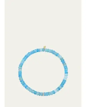 SYDNEY EVAN 14k Diamond Cocktail Rondelle On Opal Bracelet - Blue