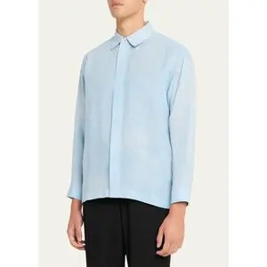 Issey Miyake Floating Linen Button-down Shirt