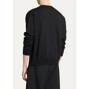 Givenchy Embroidered Logo Cotton Crewneck Sweater