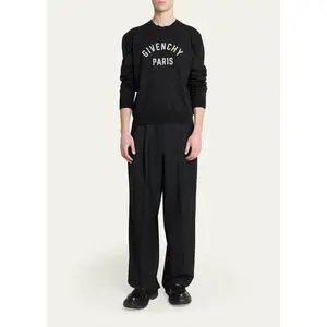 Givenchy Embroidered Logo Cotton Crewneck Sweater