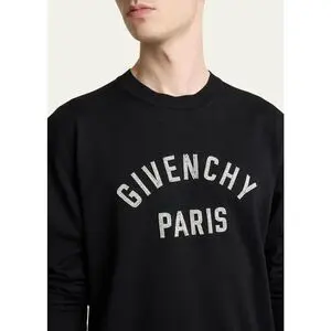 Givenchy Embroidered Logo Cotton Crewneck Sweater