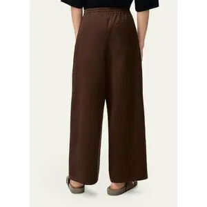 Loewe X Paula's Ibiza Washed Satin Wide-leg Drawstring Pants