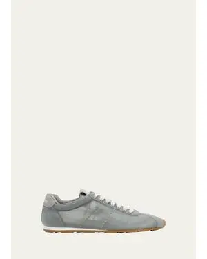Miu Miu Mesh Retro Runner Sneakers - Alluminio