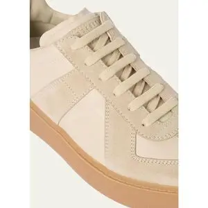MAISON MARGIELA Replica Mixed Leather Platform Sneakers - Lamb