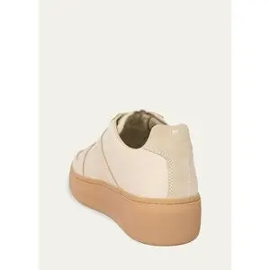 MAISON MARGIELA Replica Mixed Leather Platform Sneakers - Lamb
