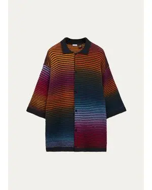 Loewe X Paula's Ibiza Multi-stripe Knit Shirt - Multicolor