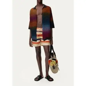 Loewe X Paula's Ibiza Multi-stripe Knit Shirt