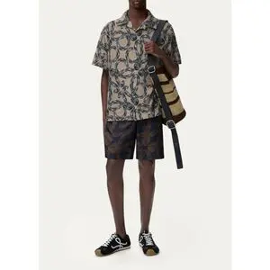 Loewe X Paula's Ibiza Towel Terry Jacquard L-script Short-sleeve Shirt