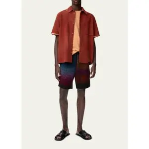 Loewe X Paula's Ibiza Multi-stripe Knit Shorts